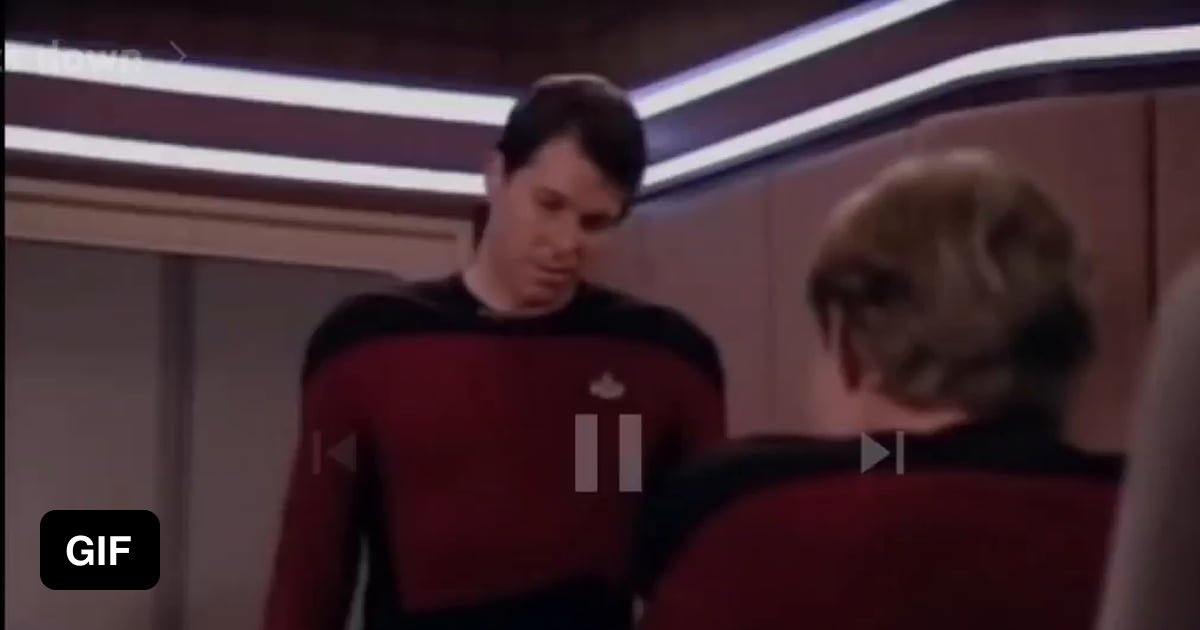 Riker sits down - 9GAG
