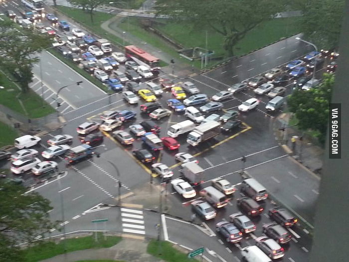 After 2 hours of traffic jam - 9GAG