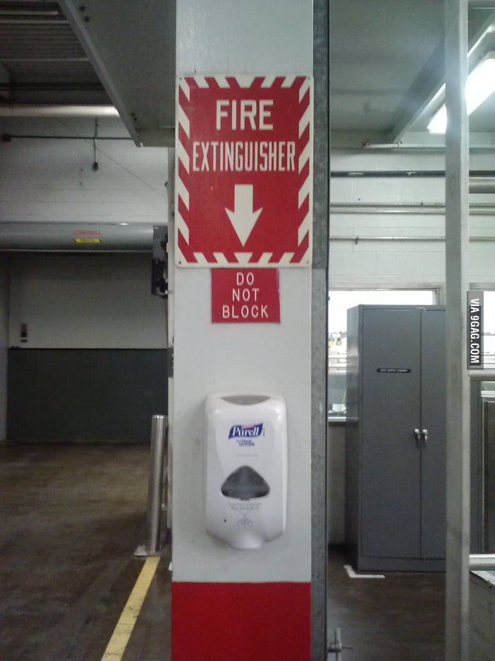 This hardly looks like enough Purell to fight fire with - 9GAG