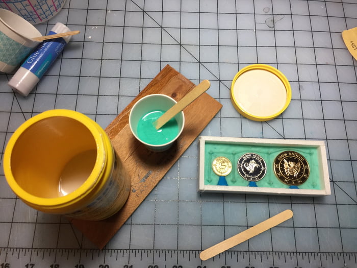 Making a 2-part latex mold of Wizard money, Part 2: - 9GAG