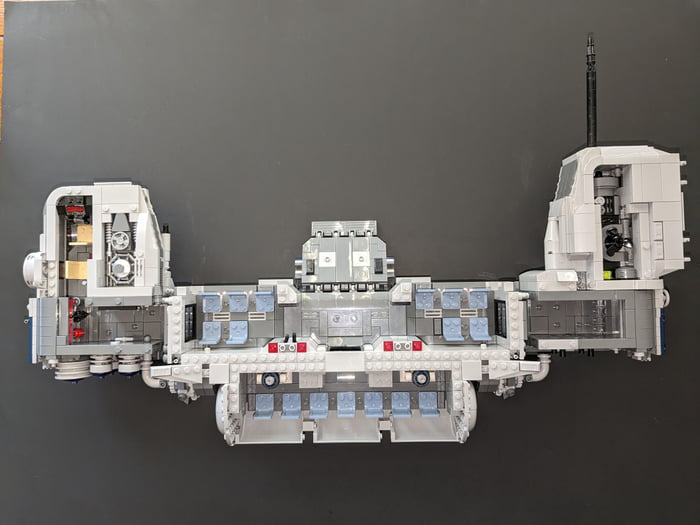 Resistance Troop Transport MOC WIP - Interior cross-section - 9GAG