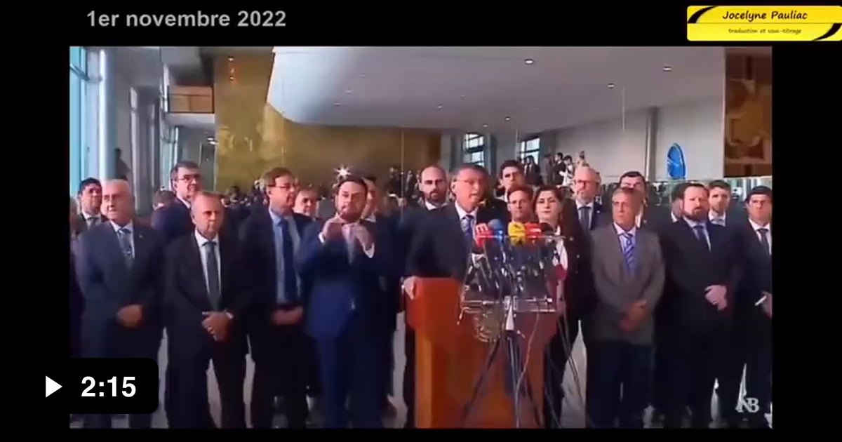 Bolsonaro Speech Translated He made a speech of less than two minutes ...