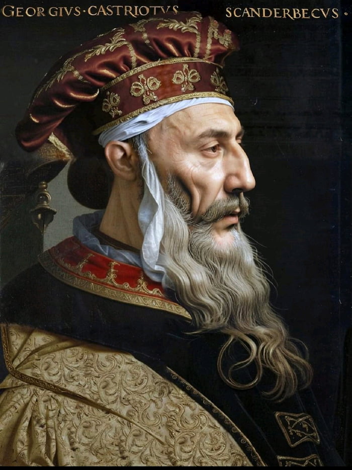 AI reconstruction from a 16th century portrait painting of George ...