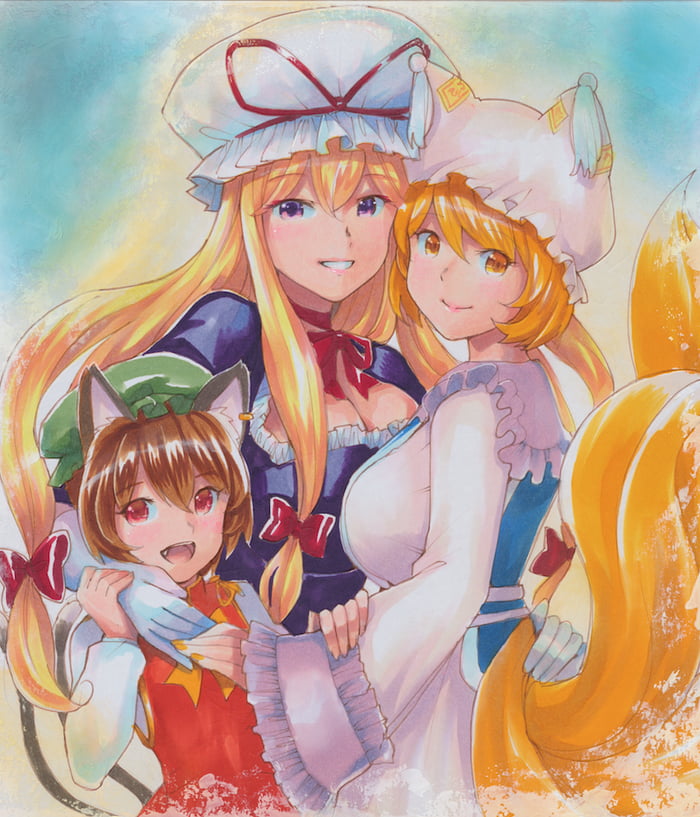 Chen, Yukari and Ran (by mayo riyo) - 9GAG
