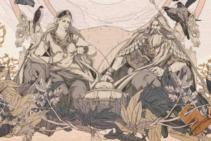 Frigg and Odin on their thrones. - 9GAG