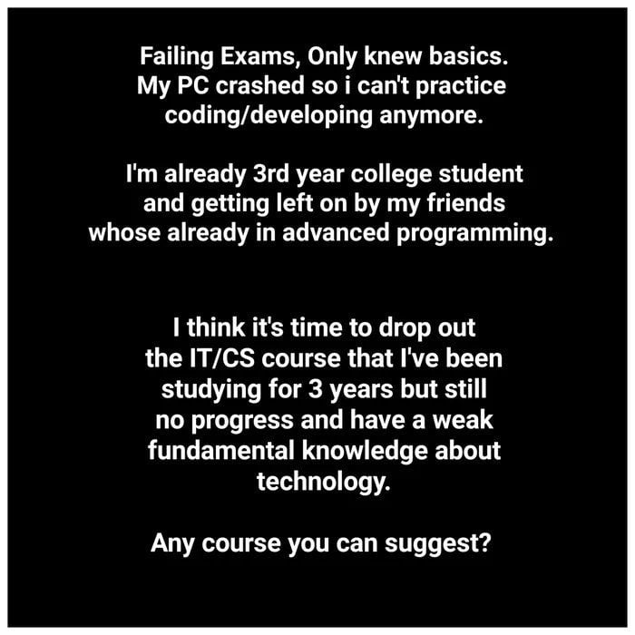 Guess that i need to say goodbye to the course that i really like back then, Developing is not ...