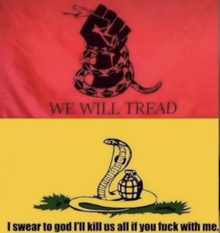 People who unironically fly ‘we will tread’ have 0 clue what they're ...