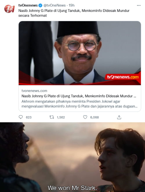 Pengalihan isu dari bung Bjorka sangatlah epik... Daripada udah pengalihan isu gabisa lengserin ...