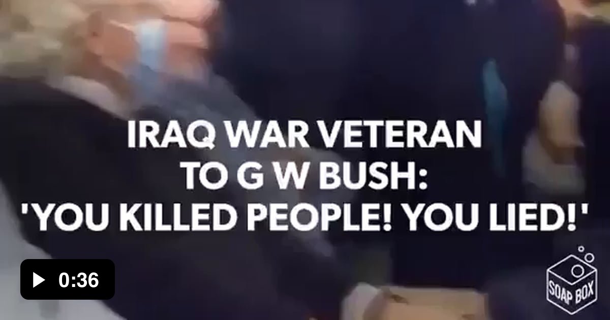 Iraq War Vet Confronts George W. Bush - 9GAG
