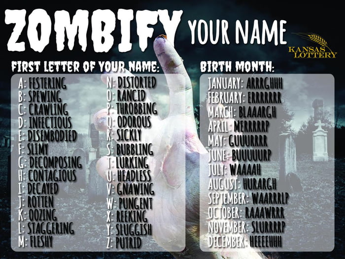 Zombify your name - 9GAG