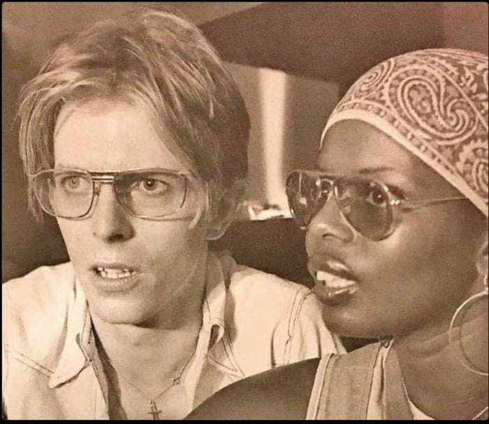 David Bowie with then Girlfriend Ola Hudson (Mother of Guns and Roses ...