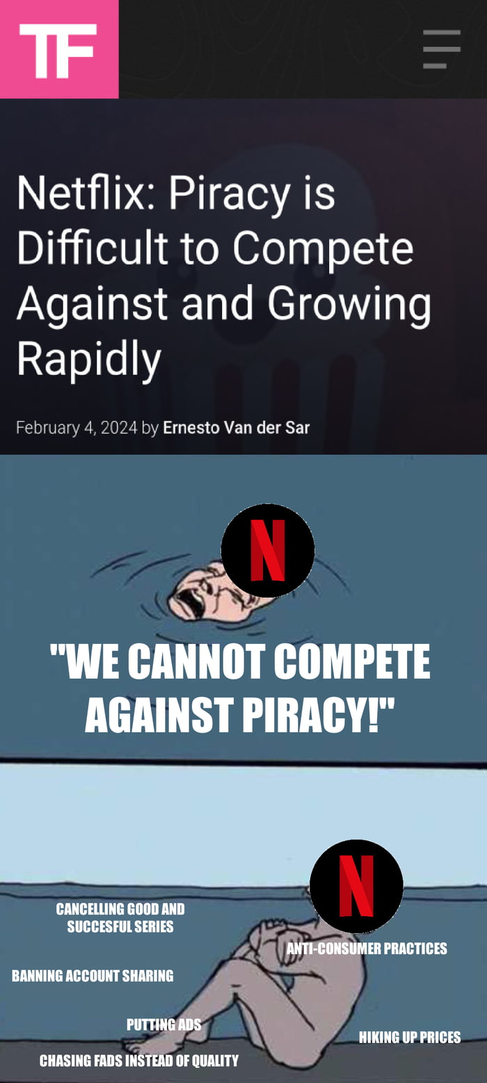 Congratulations to piracy for winning the war on piracy - 9GAG