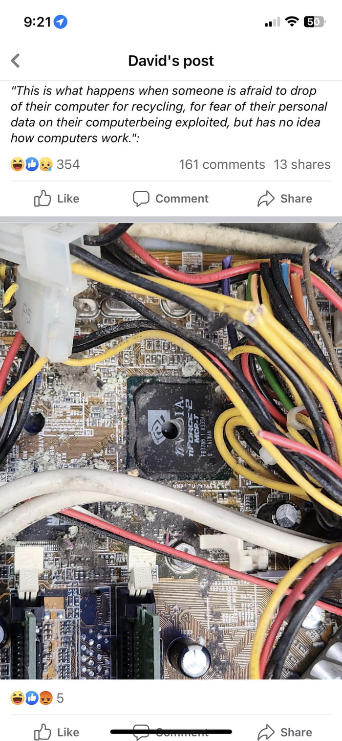 This is how you tell that the person recycling this pc has NO clue ...