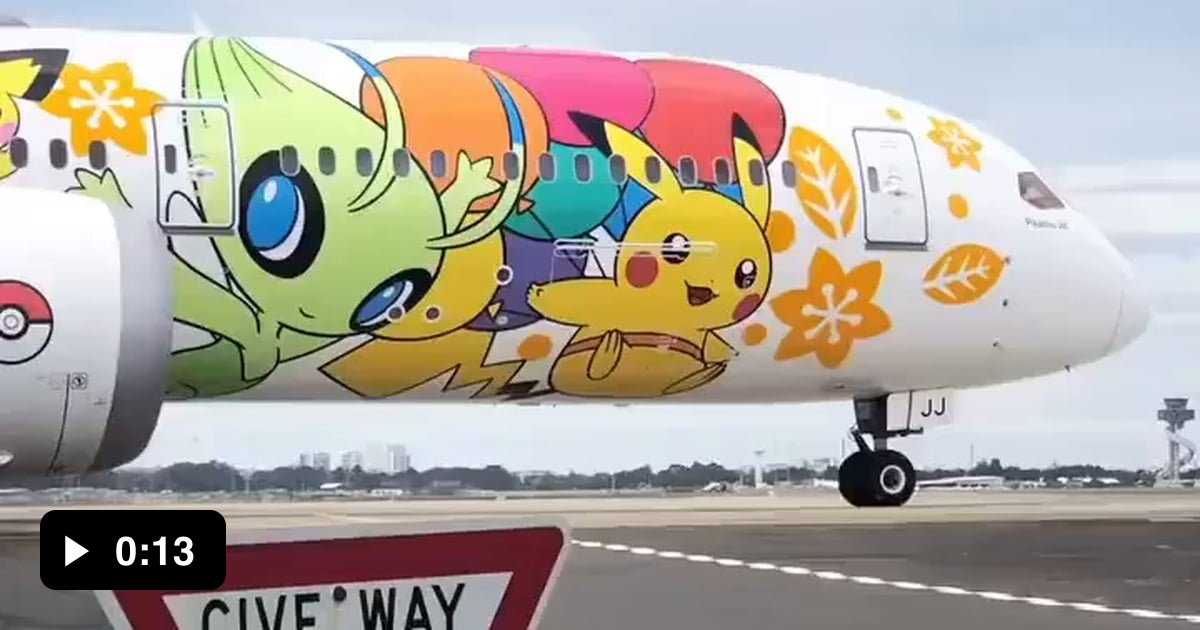 Boeing 787 Pokemon themed livery! - 9GAG