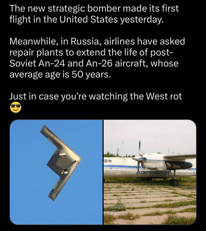 Great example of russian aviation supremacy over the West - 9GAG