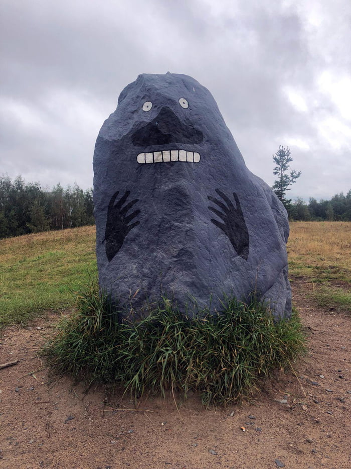 This rock in Oulu, Finland was painted to resemble The Groke, a ...