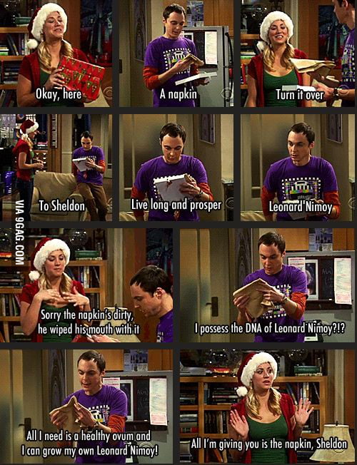 It's up to you now, Sheldon. RIP Mr. Nimoy - 9GAG