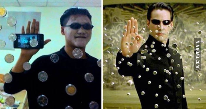 Matrix low-cost cosplay - 9GAG