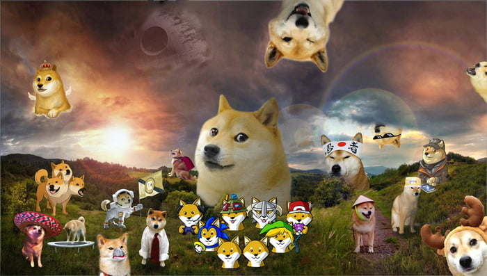 My homemade doge army background - 9GAG