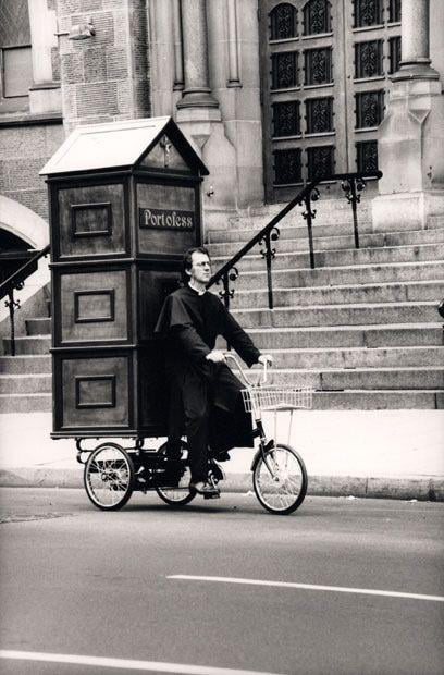 Portable Confessional... Father Mike, on a bike - 9GAG
