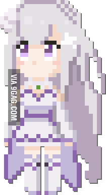 RE: Zero Emilia pixel art - 9GAG