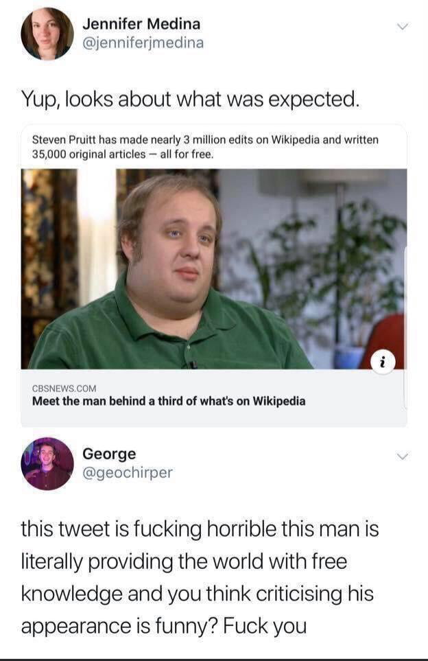 He's also 1 million times more useful than she'll ever be. - 9GAG