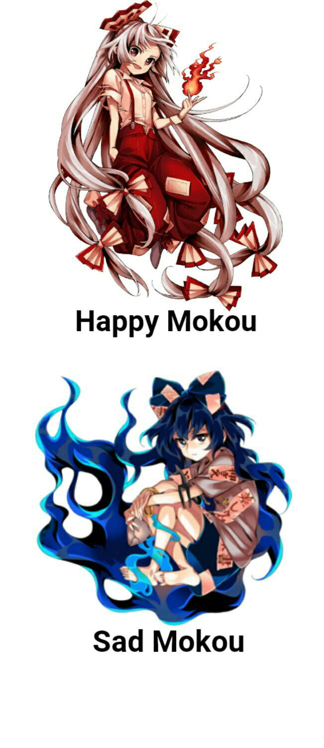 Happy and Sad Mokou - 9GAG