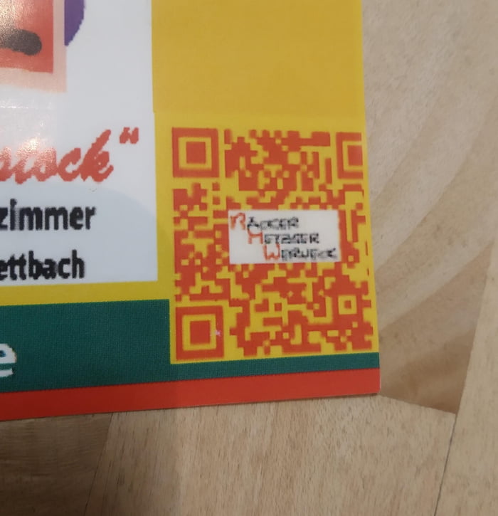 This cut off and thereby unscannable QR code - 9GAG