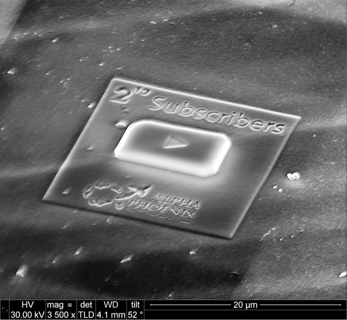 This is an electron microscope picture of the smallest thing I've ever ...