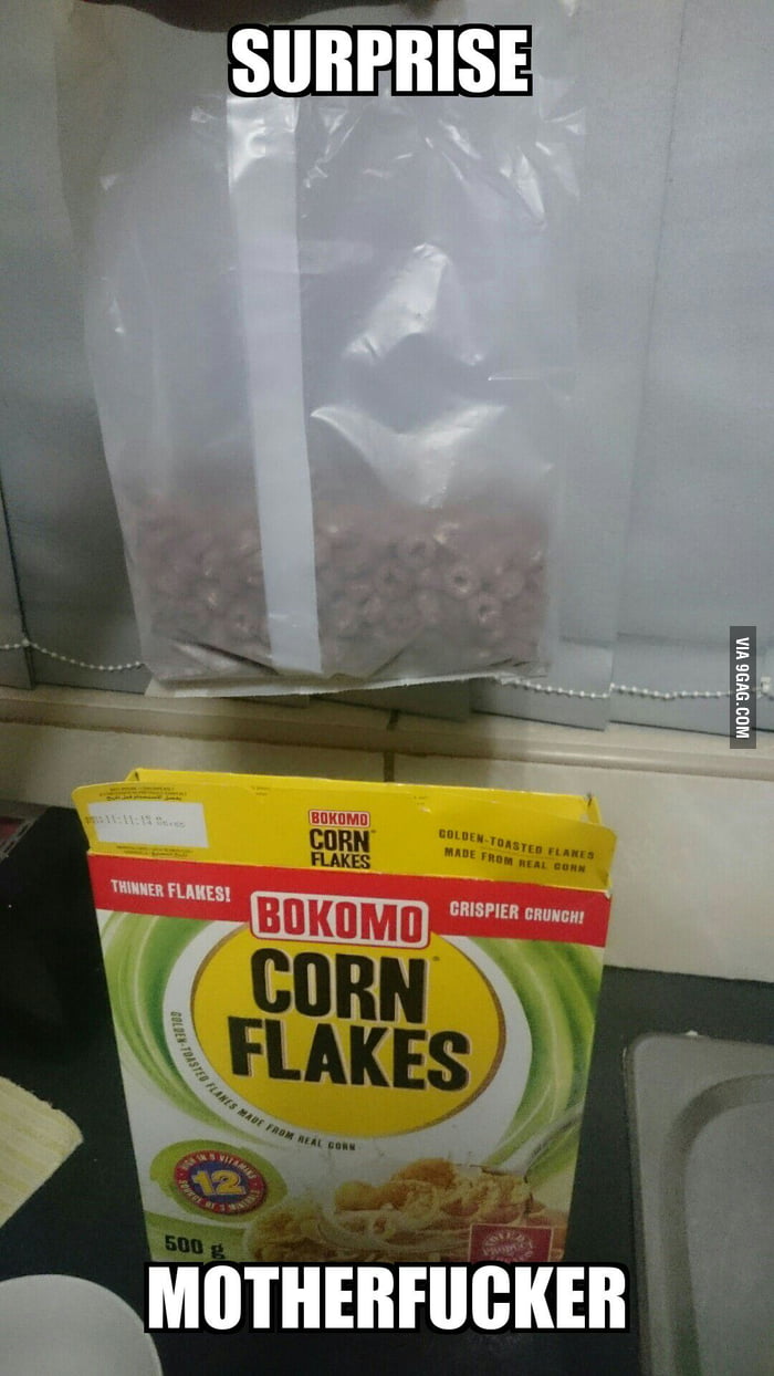 When you find coco pops in a corn flakes box....... surprise motherf**ker - 9GAG