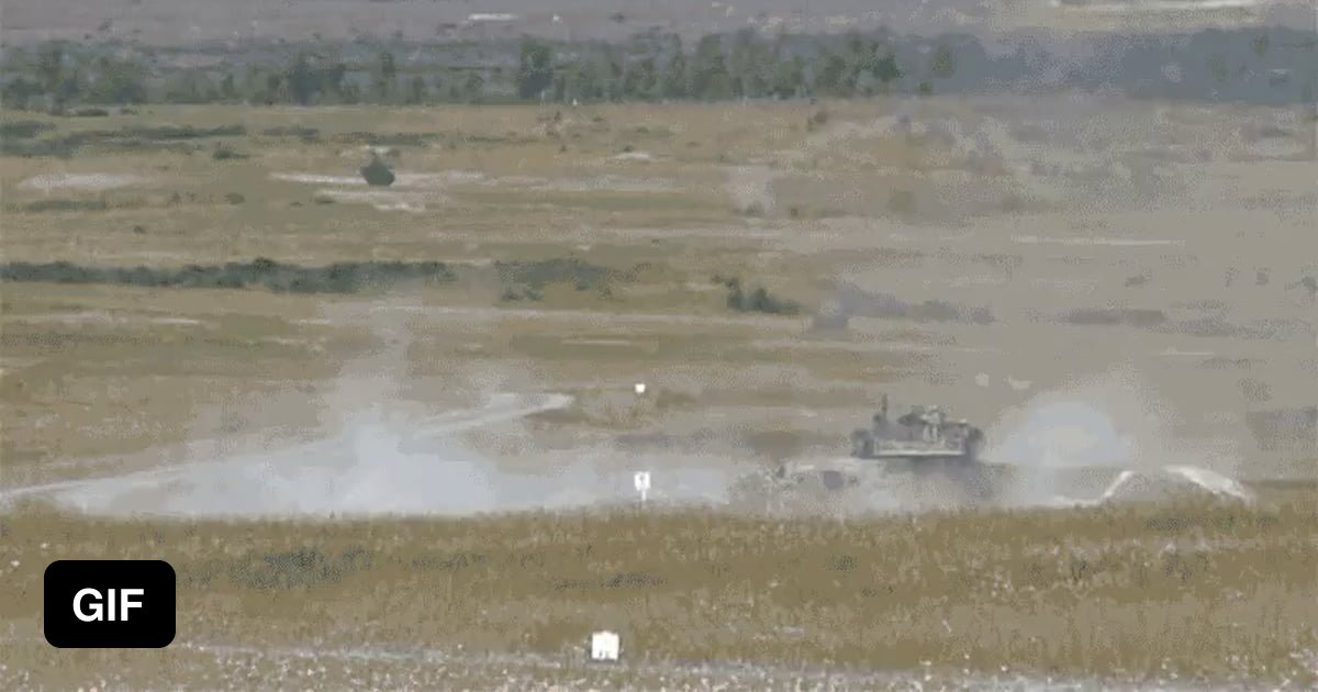 Tank shell bounces off the ground - 9GAG