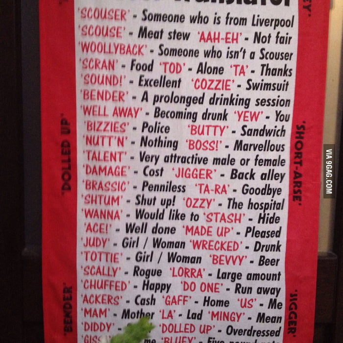 Scouse dialect translator - 9GAG
