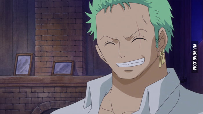 Rare moments: Zoro smiling - 9GAG
