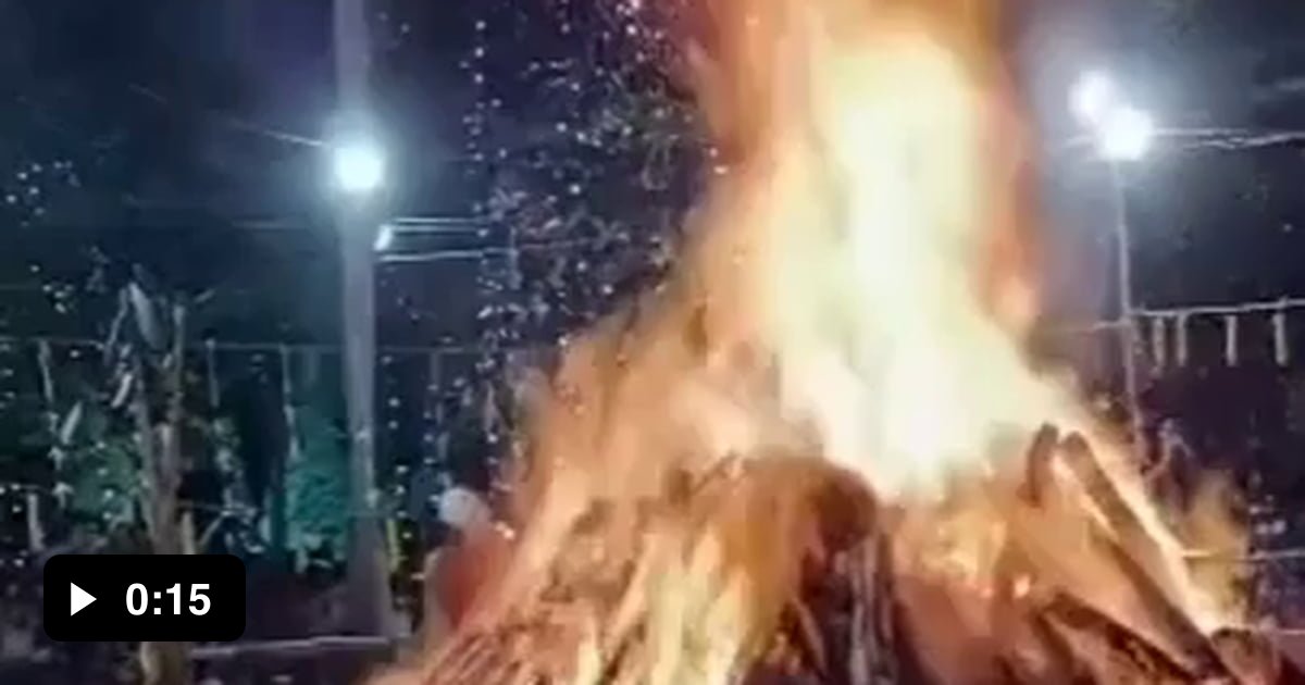 A ritual in South India where you run through a raging bonfire.. - 9GAG
