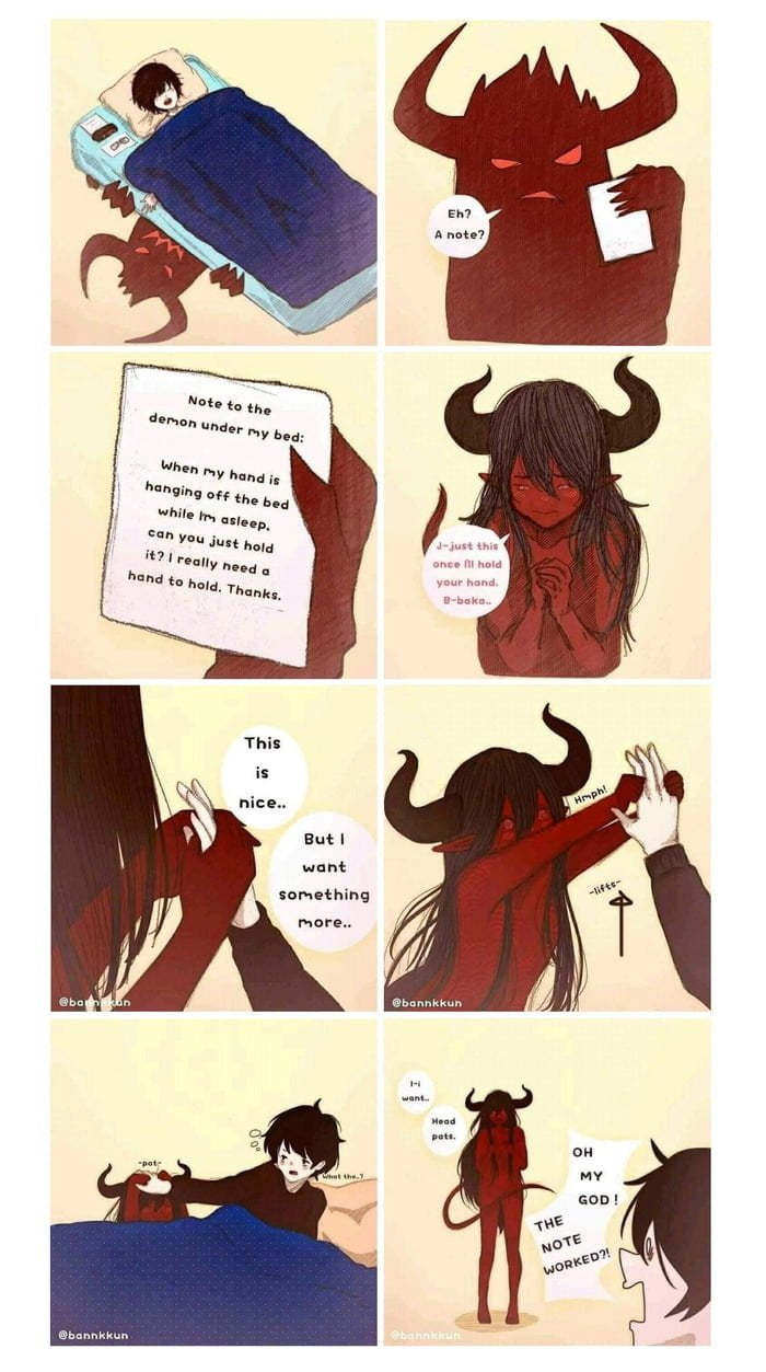 Demon Girl under the bed - 9GAG