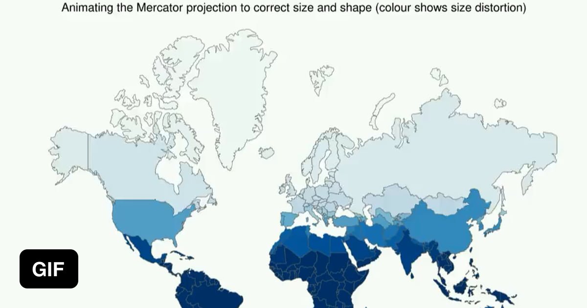 Animating the Mercator projection so that countries and territories are ...