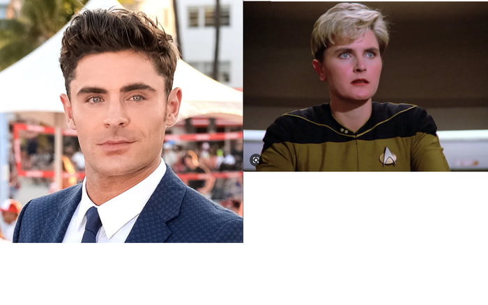 Zac Efron and Tasha Yar have the same face shape - 9GAG