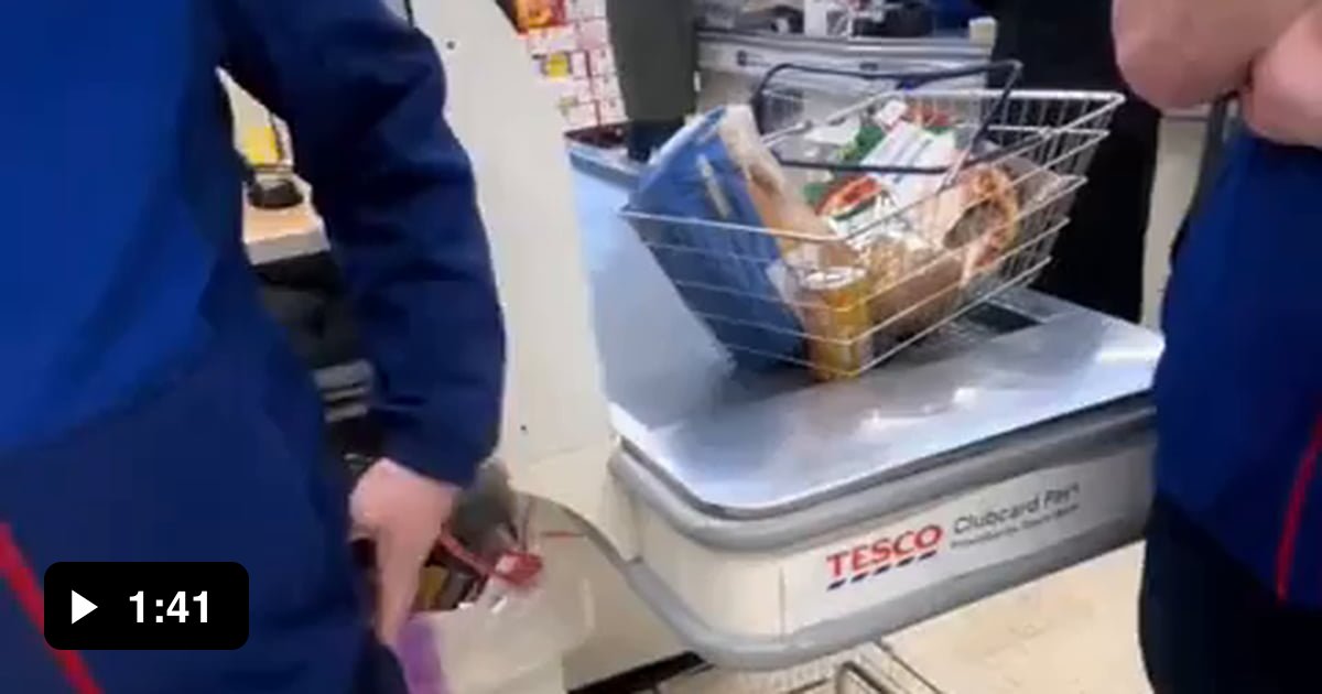 Tesco workers thinks customer is acting weird due to his shopping - 9GAG