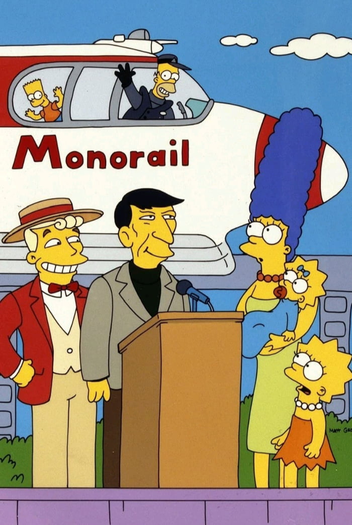 Marge VS the monorail. Just happen to catch this gem from the golden age of the Simpsons. - 9GAG