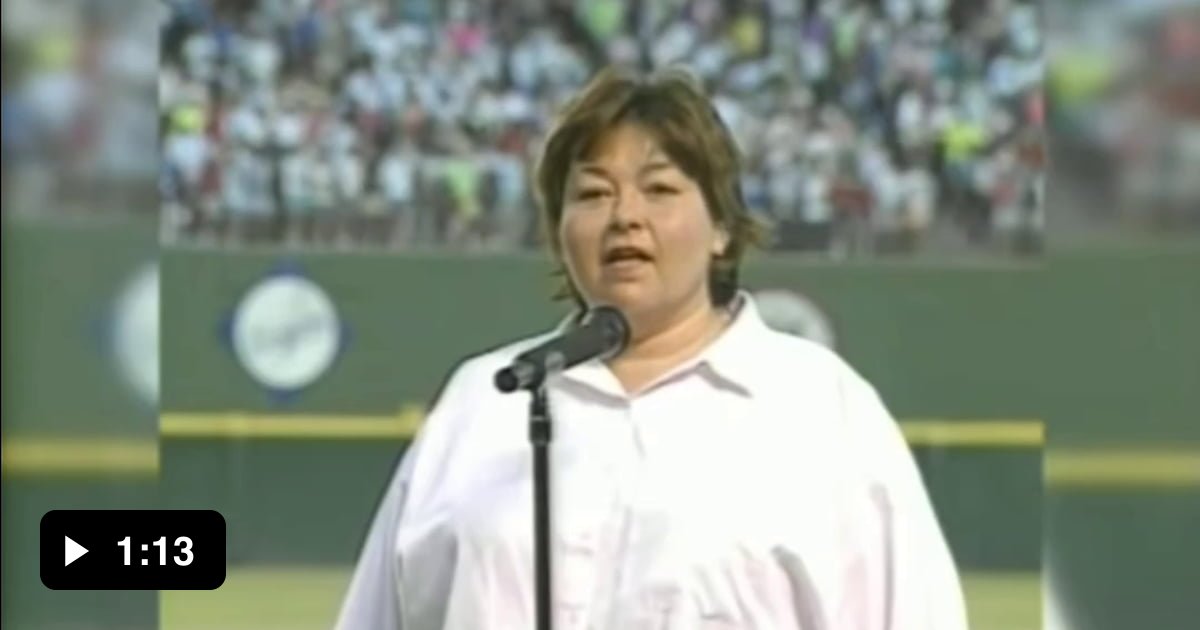 Roseanne Barr singing the national anthem at a San Diego Padres ...