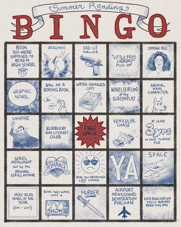 Summer Reading Bingo - 9GAG