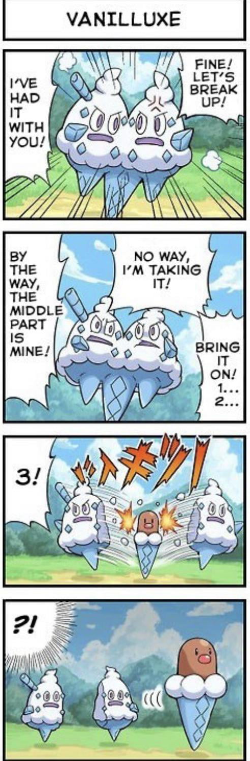 Diglett took the middle - 9GAG