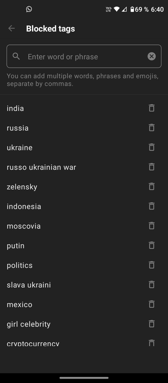 Tired of india tags? Or any tag? Tap your profile > settings > Blocked tags. - 9GAG