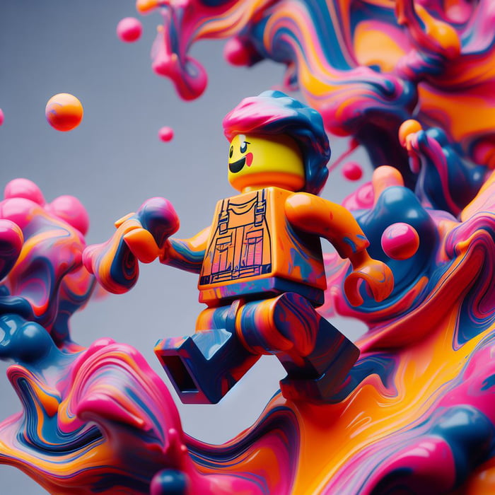 Prompt: Fluid Lego minifigure, abstract art. - 9GAG