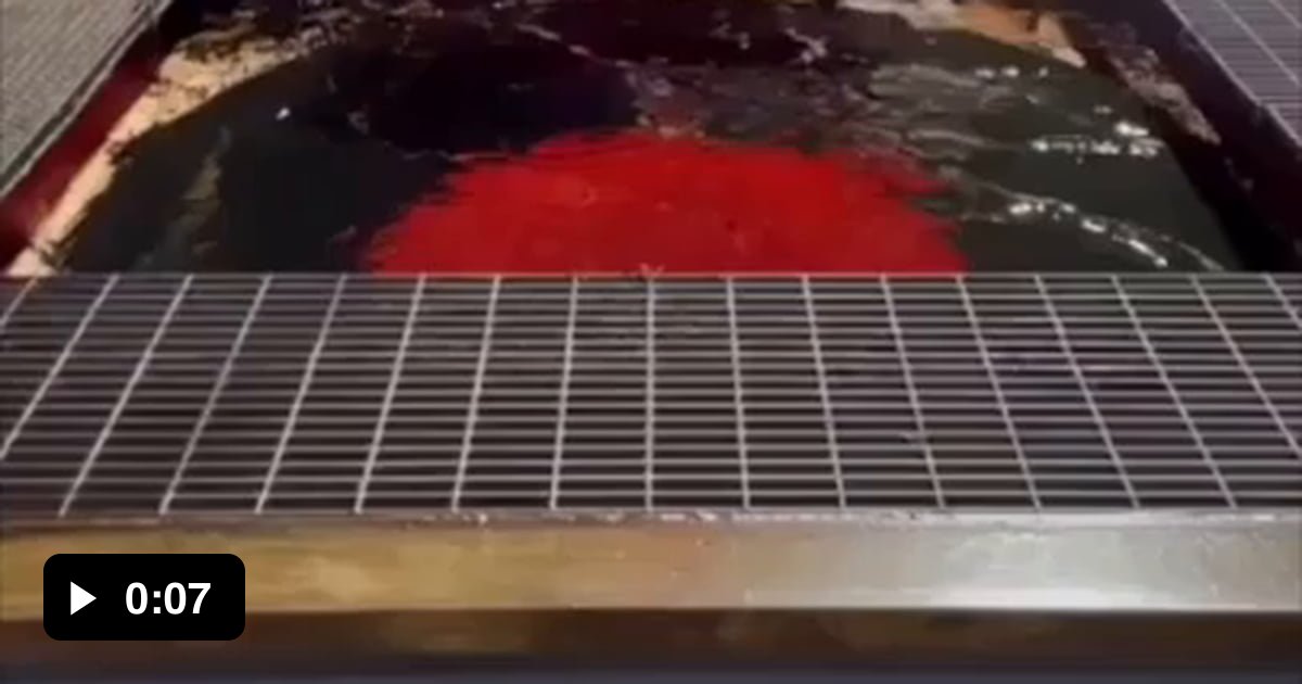 Dropping hot metal into oil - 9GAG