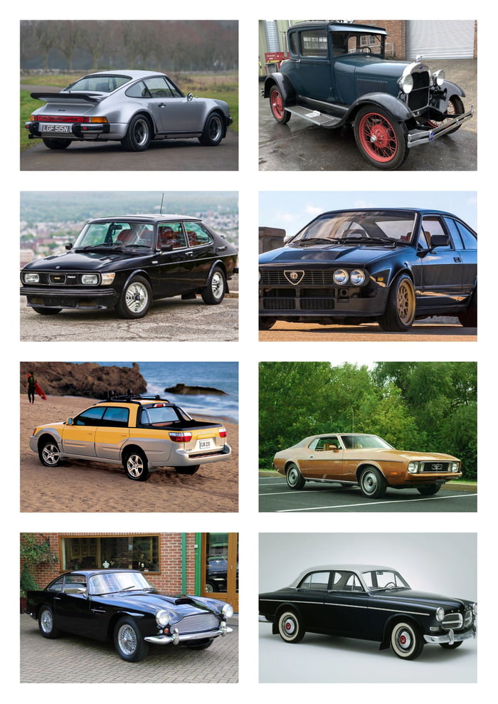 I could only come up with 8 cars. So here is my list of 8 cars I'd like ...