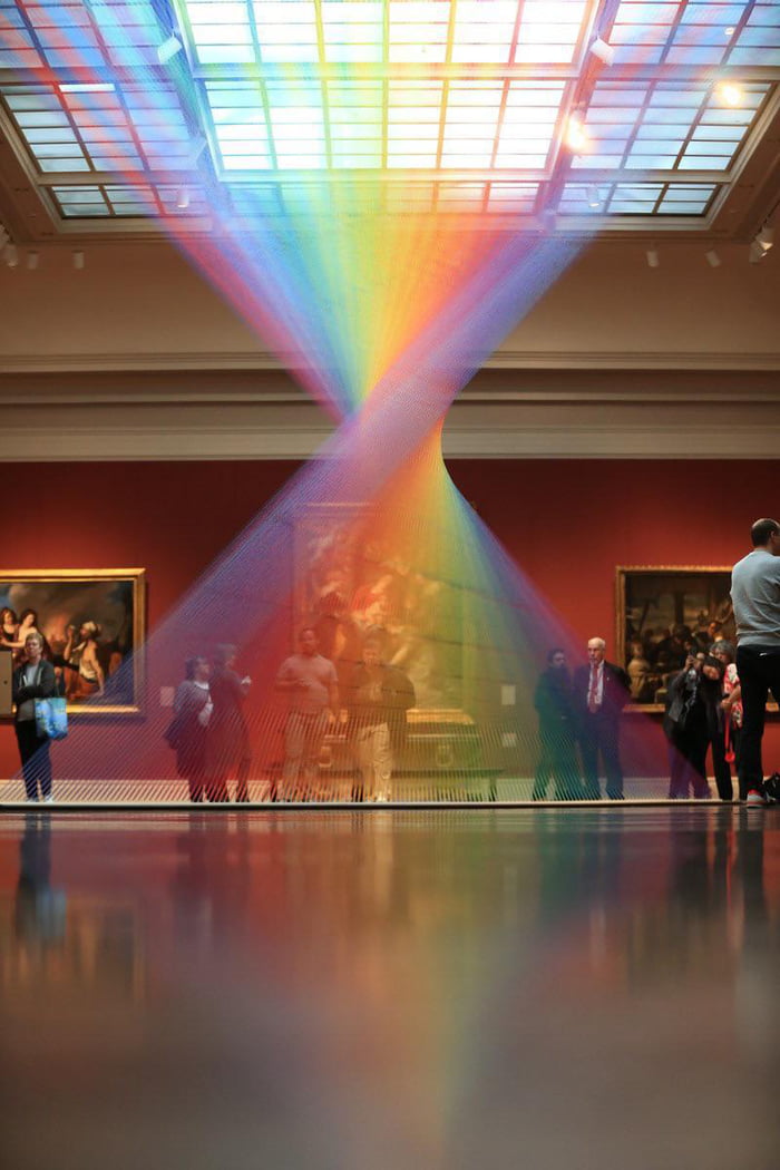 “Mexican-born installation artist Gabriel Dawe produces rainbow ...