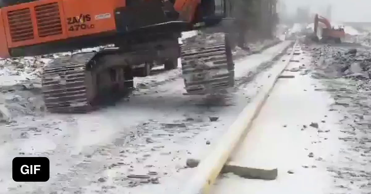 Heavy machine operator avoiding a pipe - 9GAG