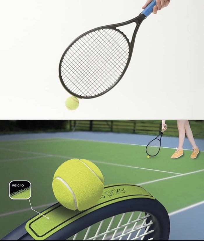 This tennis ball velcro picker idea - 9GAG