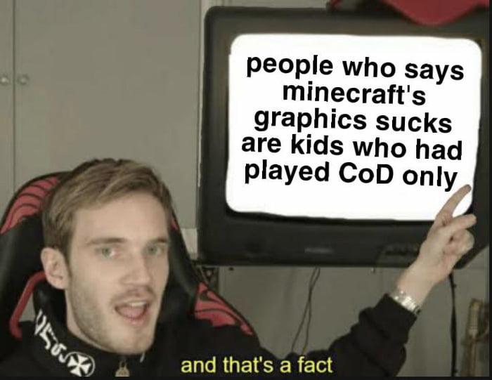 For all those people who say minecraft has bad graphics - 9GAG